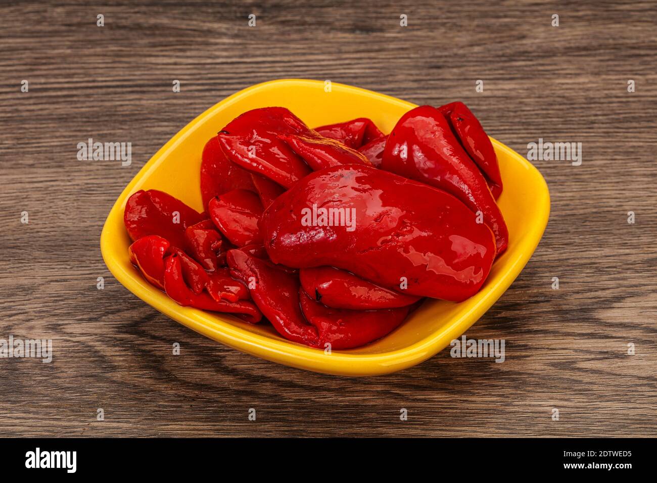 Grilled red pepper in the oil Stock Photo - Alamy