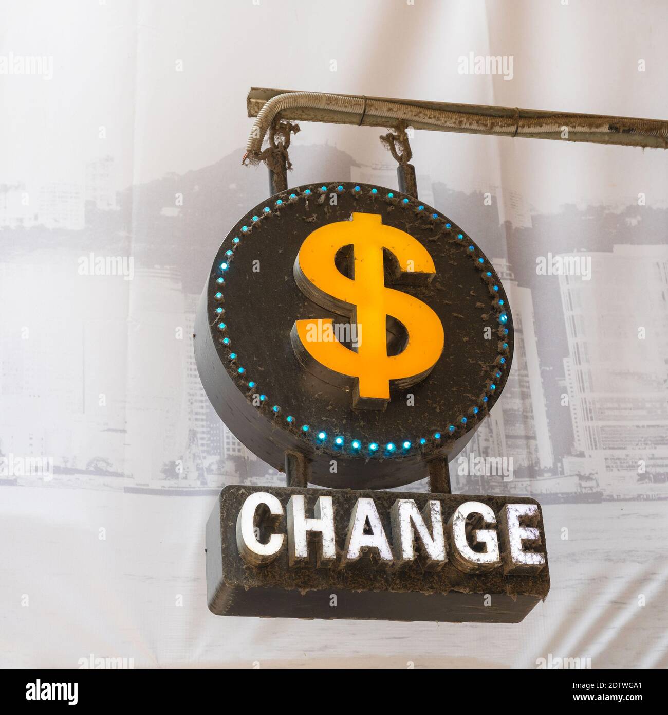 Big Dollar Sign and Money Change Office Stock Photo - Alamy