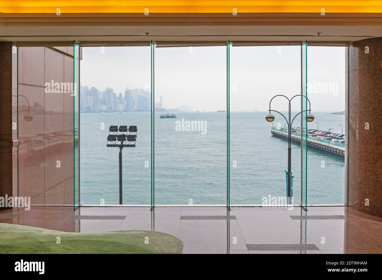 Look Trough Big Window in Hong Kong Stock Photo - Alamy