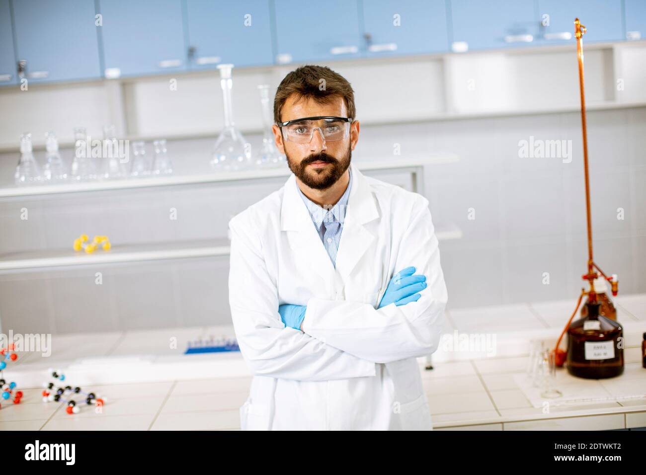 Young scientist in white hi-res stock photography and images - Alamy