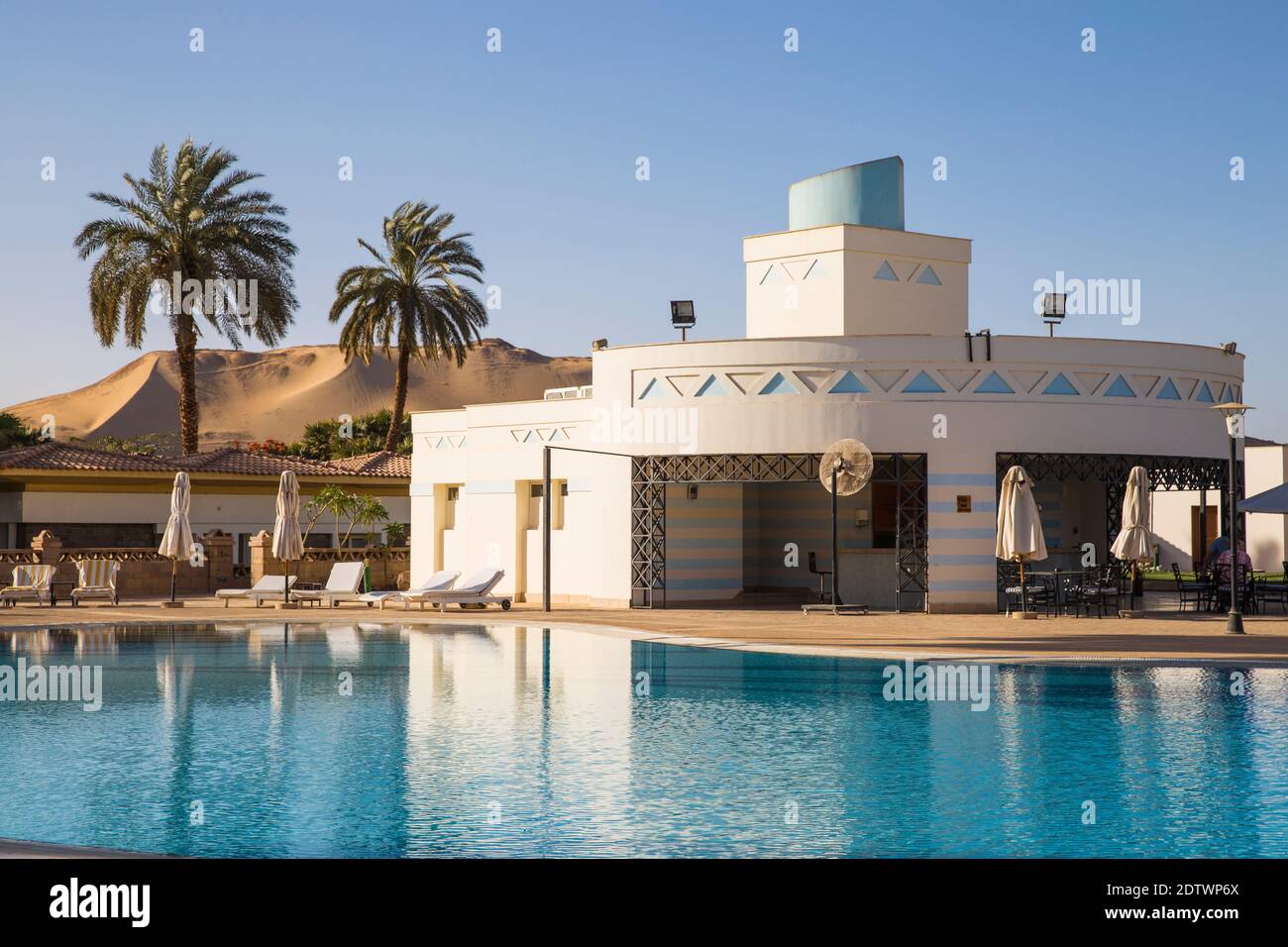 Egypt, Upper Egypt, Aswan, Elephantine Island, Swimming pool at ...