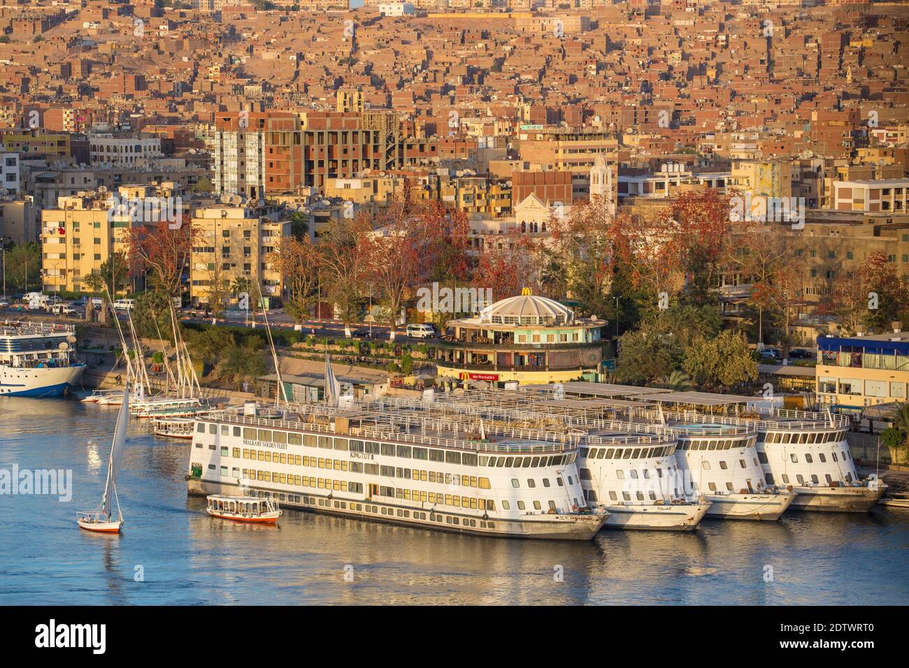 Egypt, Upper Egypt, Aswan, View of Aswan and River Nile Stock Photo - Alamy