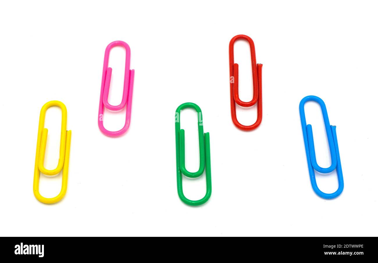 Four paper clips Cut Out Stock Images & Pictures - Alamy