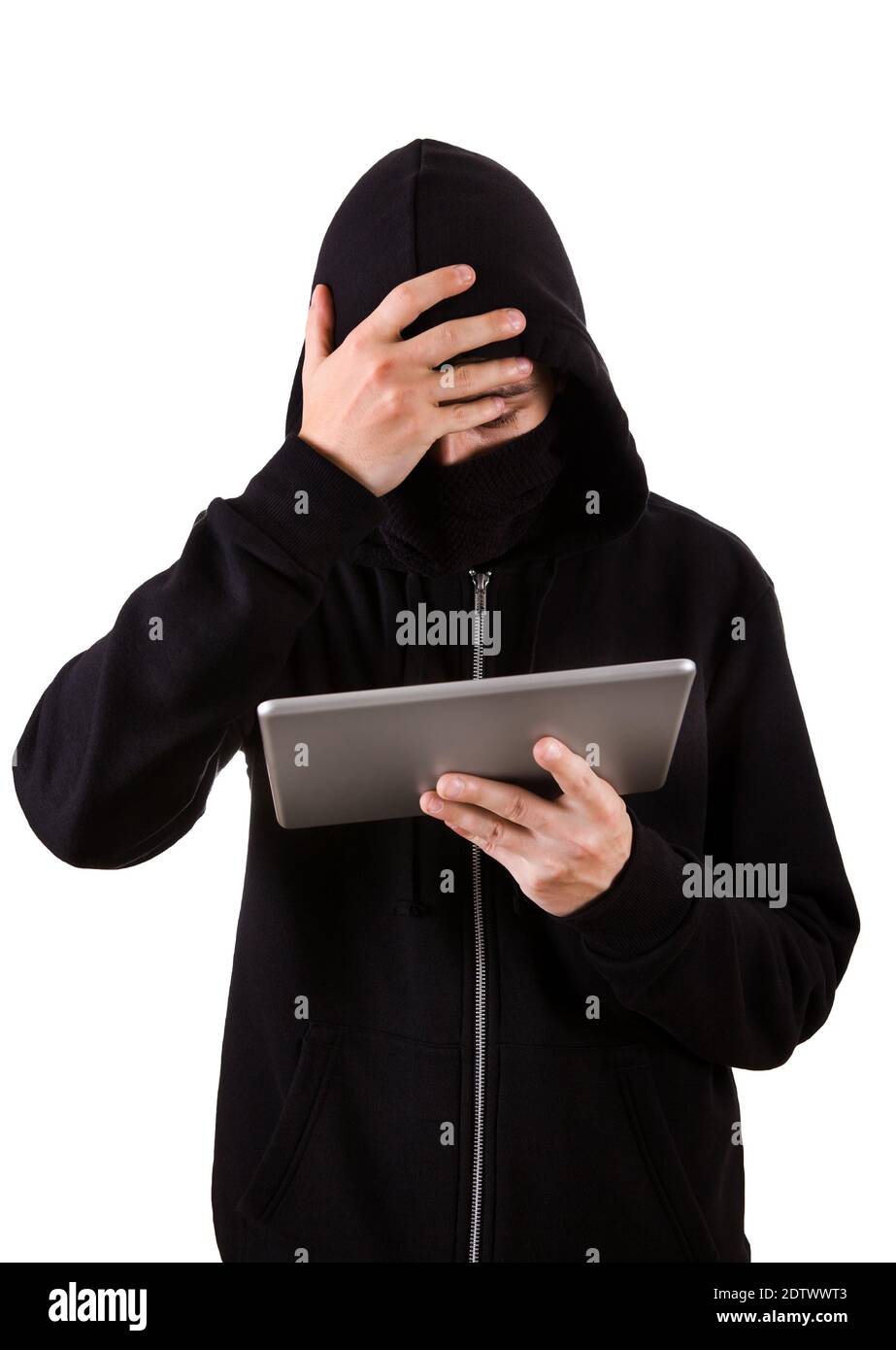 Hacker man on computer hi-res stock photography and images - Alamy