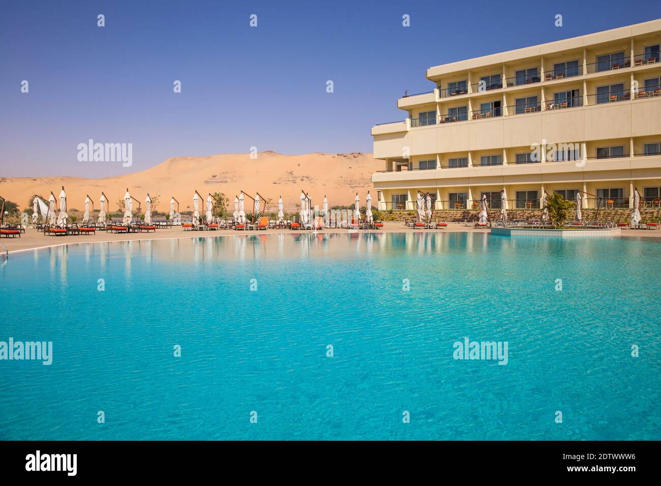Egypt, Upper Egypt, Aswan, Elephantine Island, Swimming pool at ...