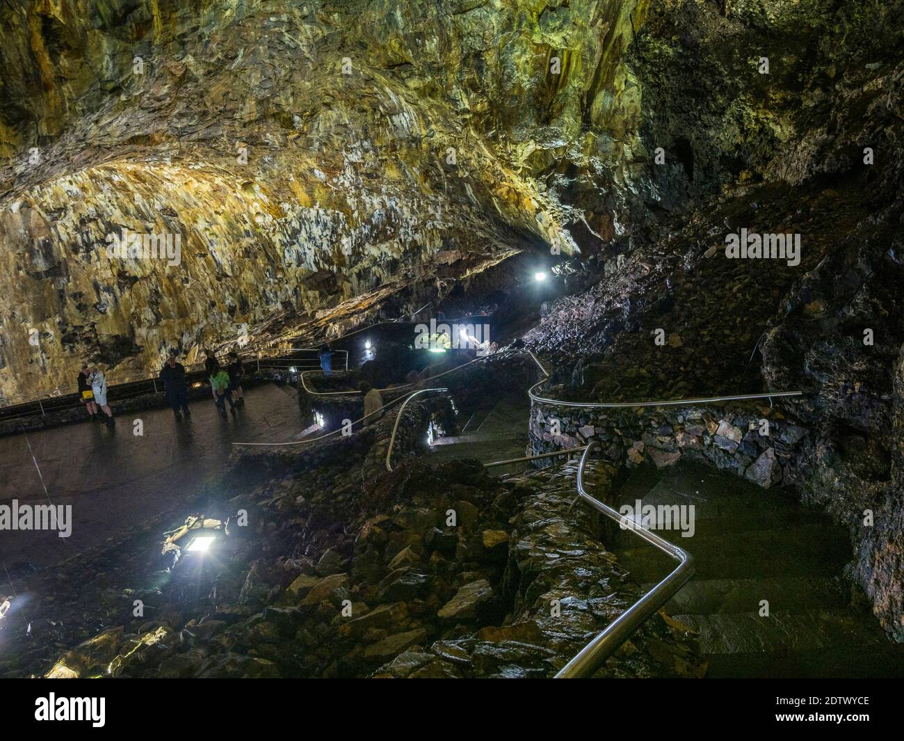 Algar do Carvao, a volcanic vent and landmark of the island. Island ...
