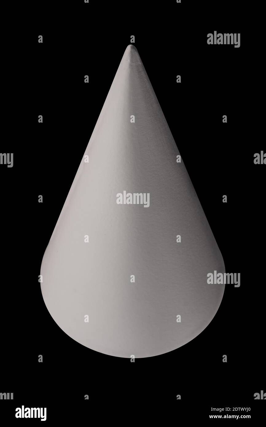 Geometric gypsum figures on a black background Stock Photo - Alamy