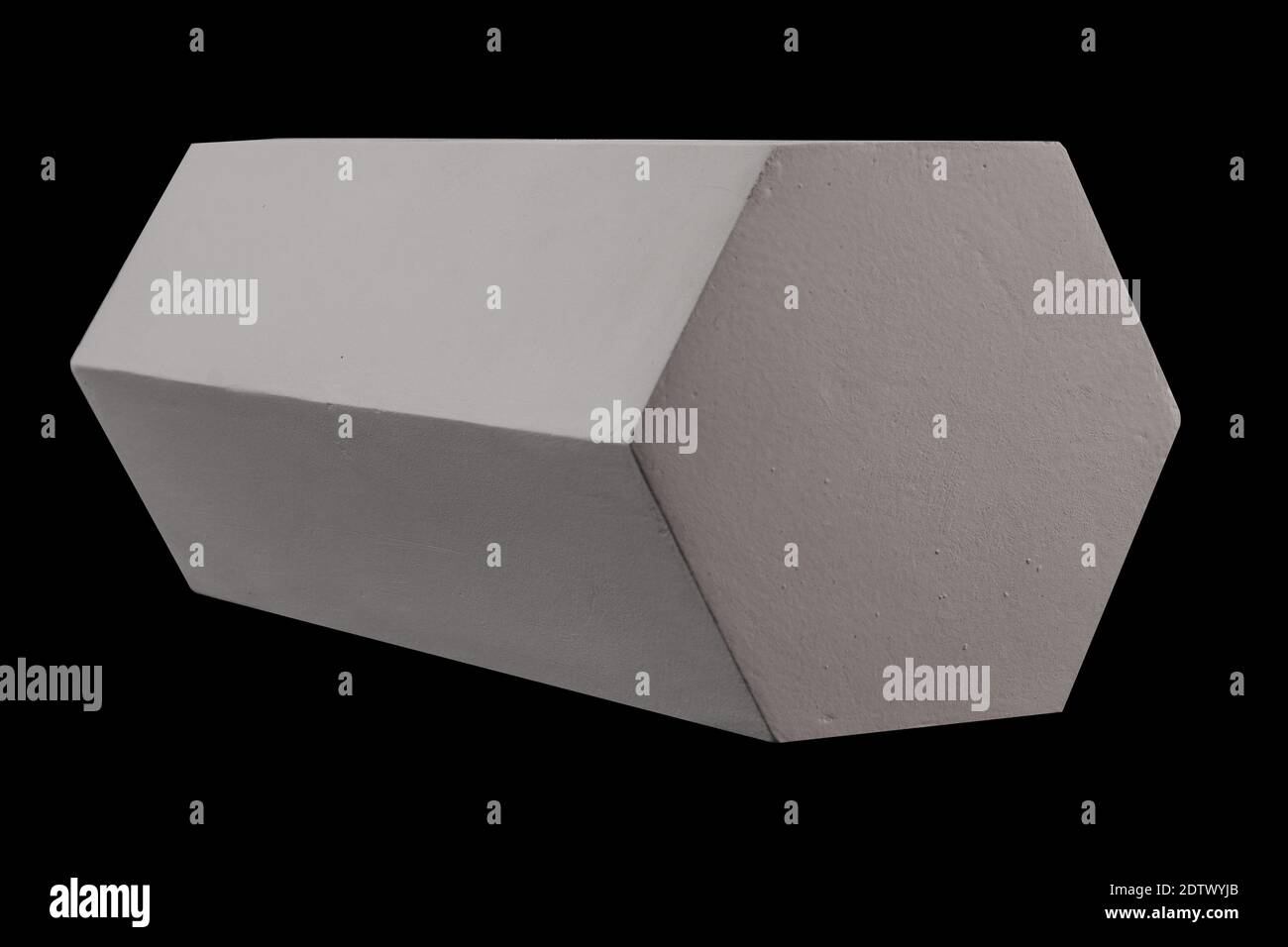 Geometric gypsum figures on a black background Stock Photo - Alamy