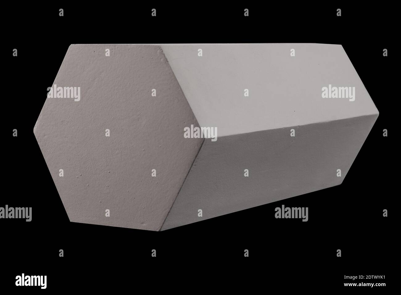 Geometric gypsum figures on a black background Stock Photo - Alamy