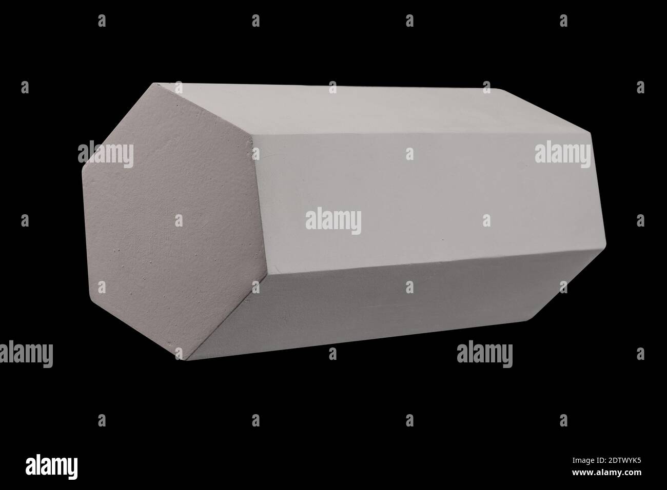 Geometric gypsum figures on a black background Stock Photo - Alamy