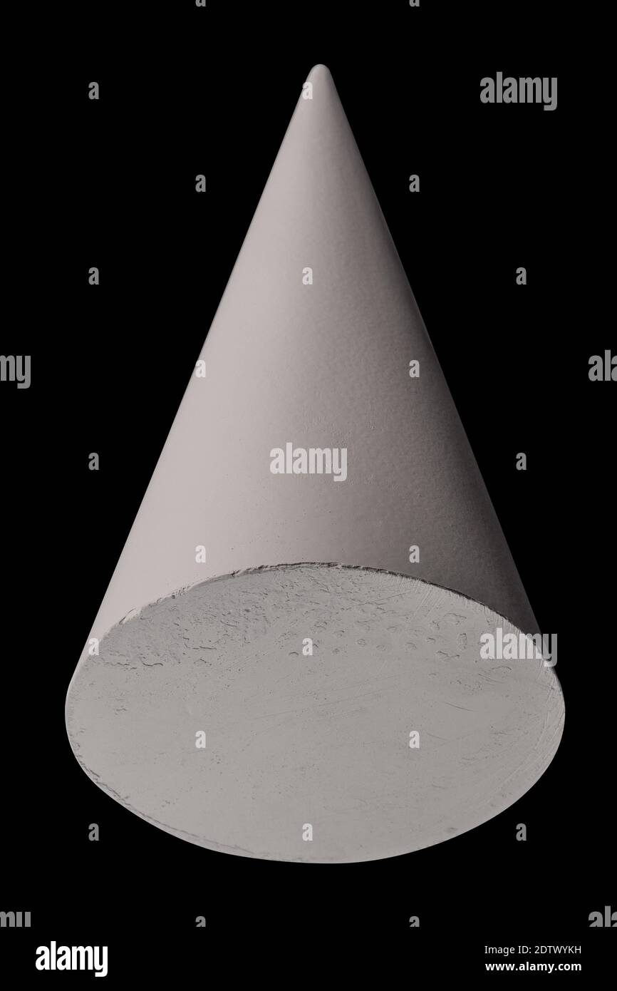 Geometric gypsum figures on a black background Stock Photo - Alamy