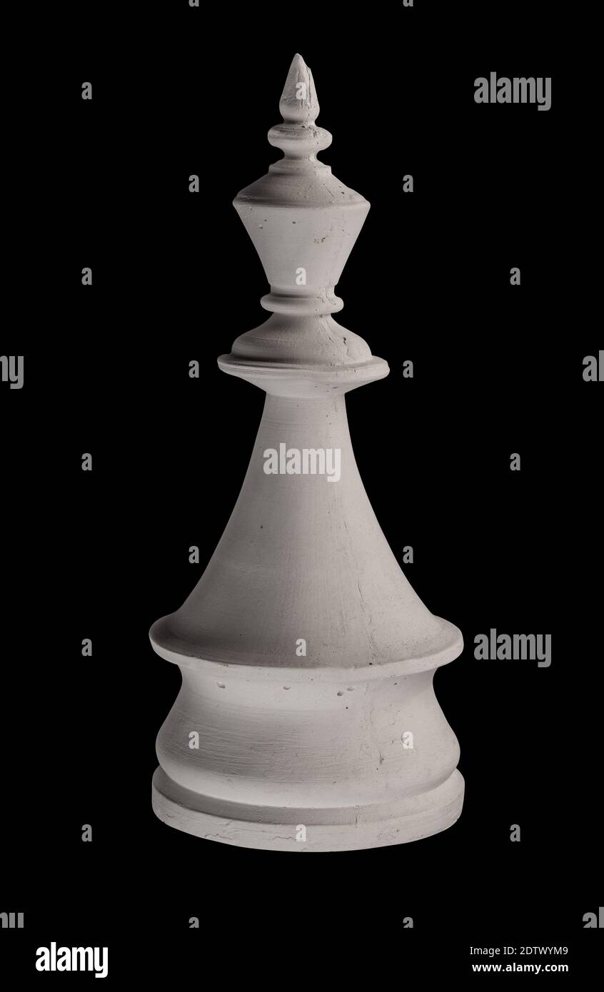chess piece white plaster on a white background Stock Photo - Alamy