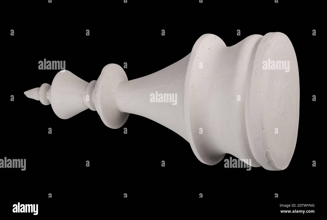 chess piece white plaster on a white background Stock Photo - Alamy