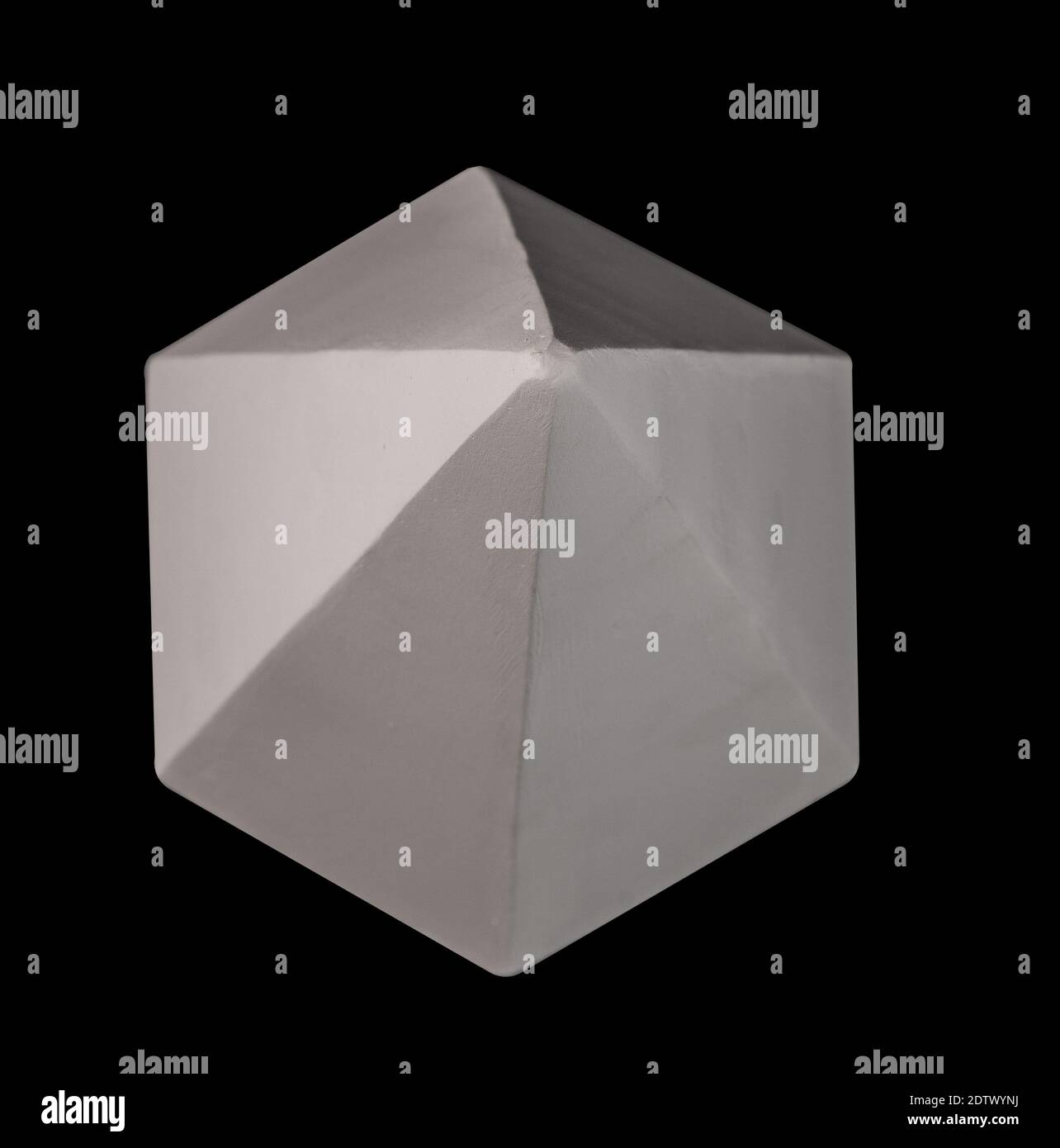 Geometric gypsum figures on a white background Stock Photo - Alamy