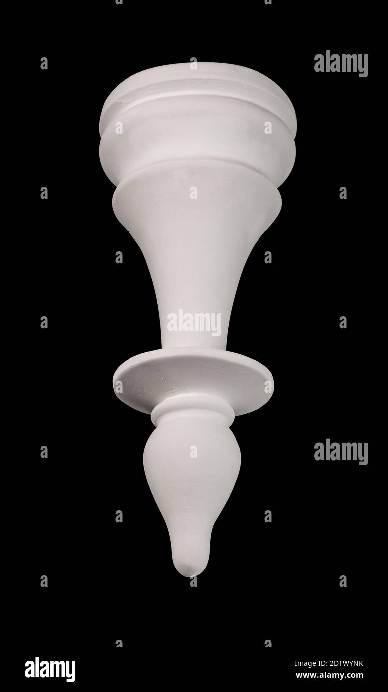chess piece white plaster on a white background Stock Photo - Alamy