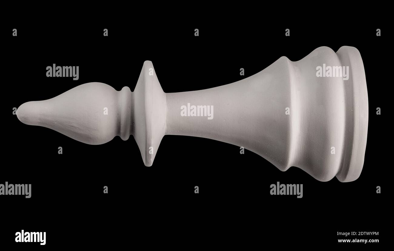 chess piece white plaster on a white background Stock Photo - Alamy