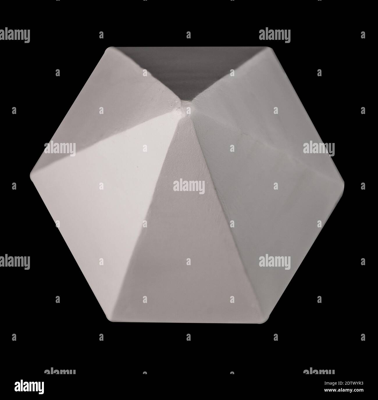 Geometric gypsum figures on a white background Stock Photo - Alamy