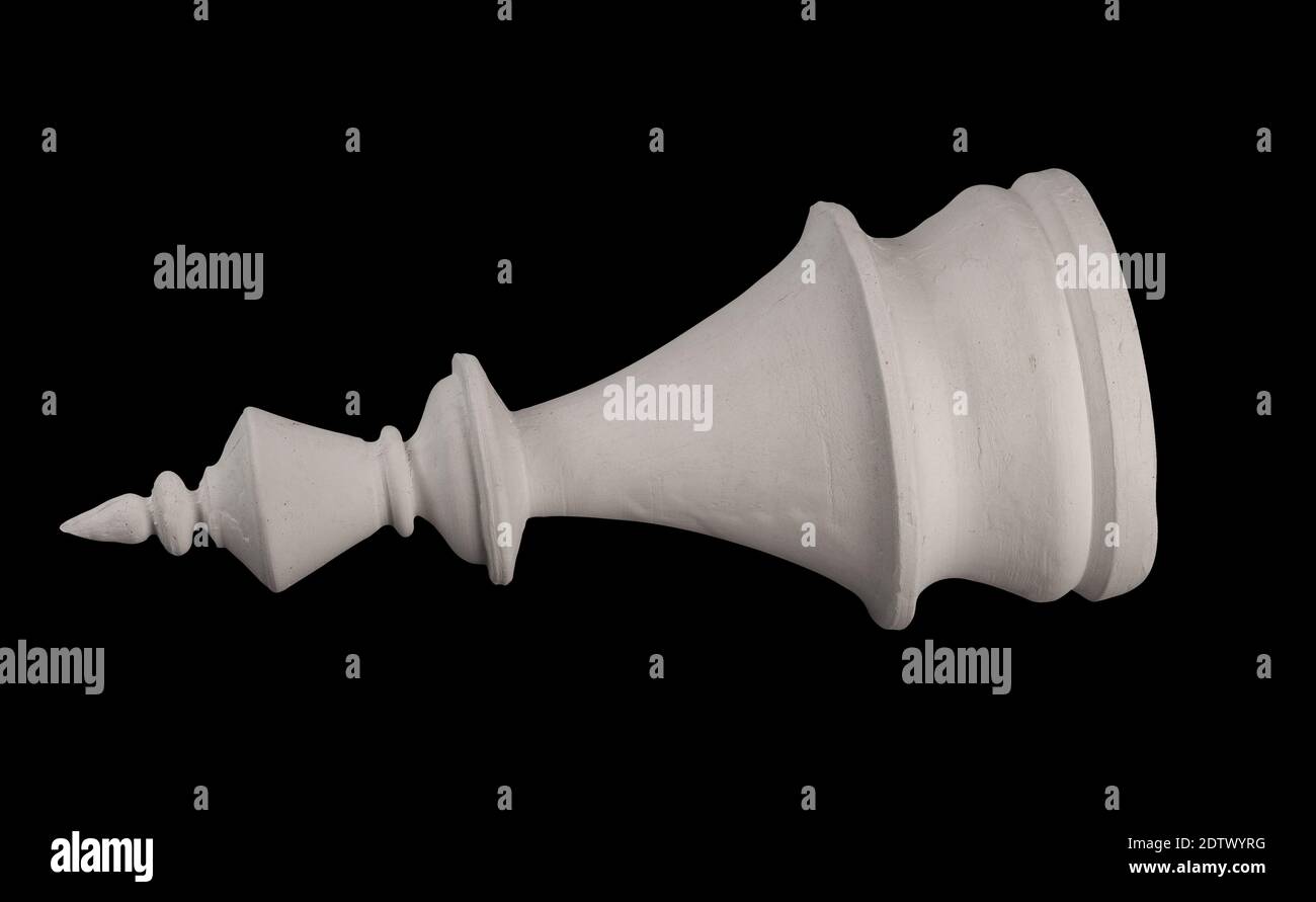 chess piece white plaster on a white background Stock Photo - Alamy