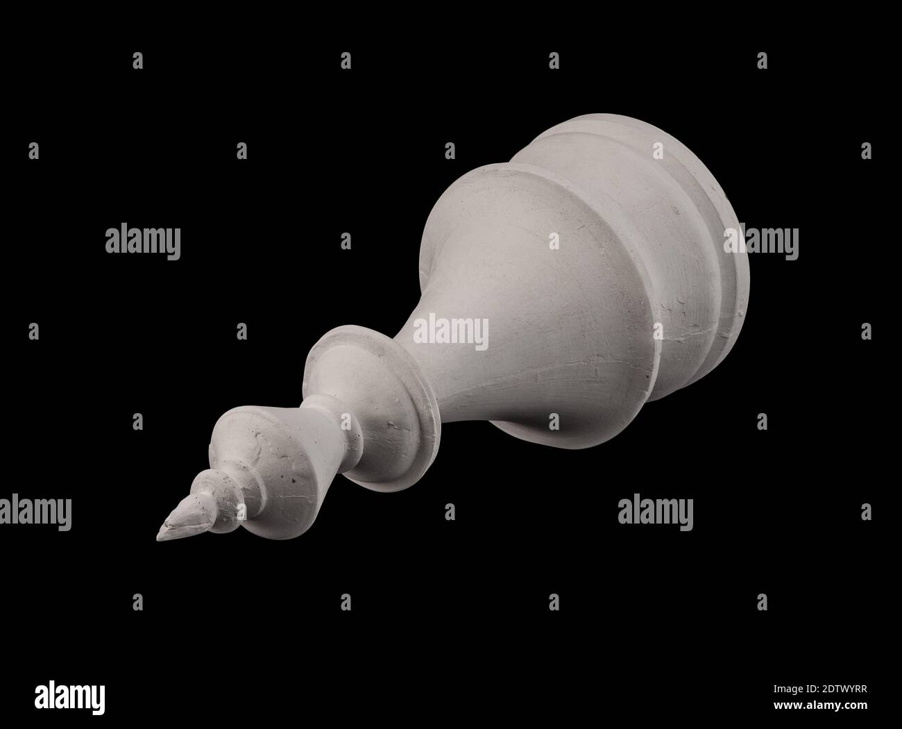 chess piece white plaster on a white background Stock Photo - Alamy