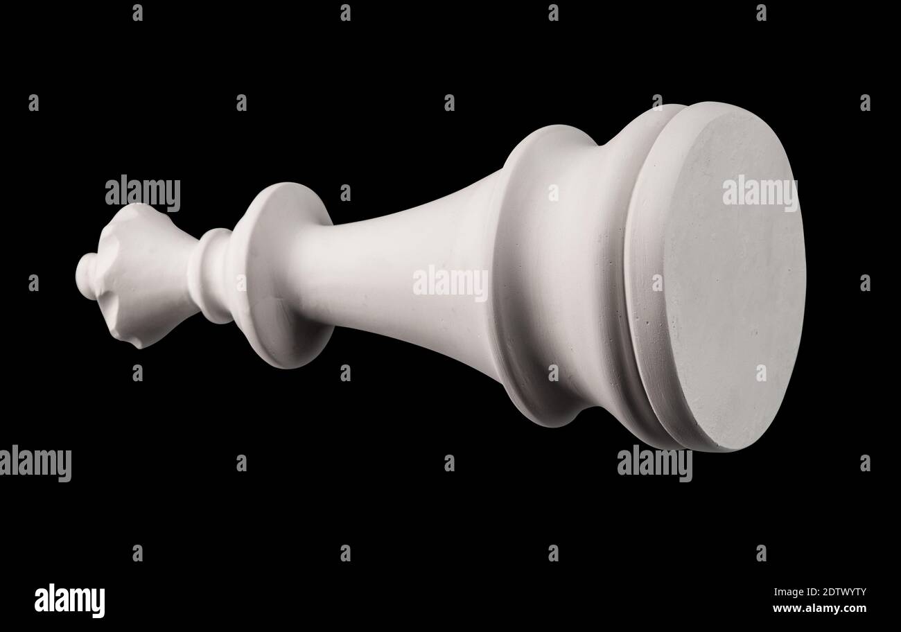 chess piece white plaster on a white background Stock Photo - Alamy