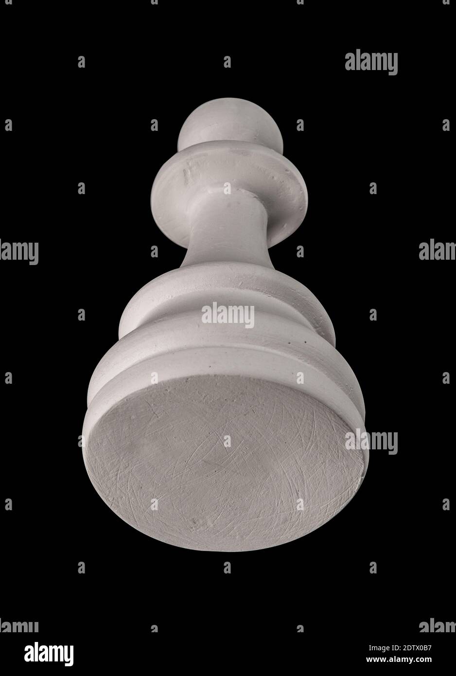 chess piece white plaster on a white background Stock Photo - Alamy