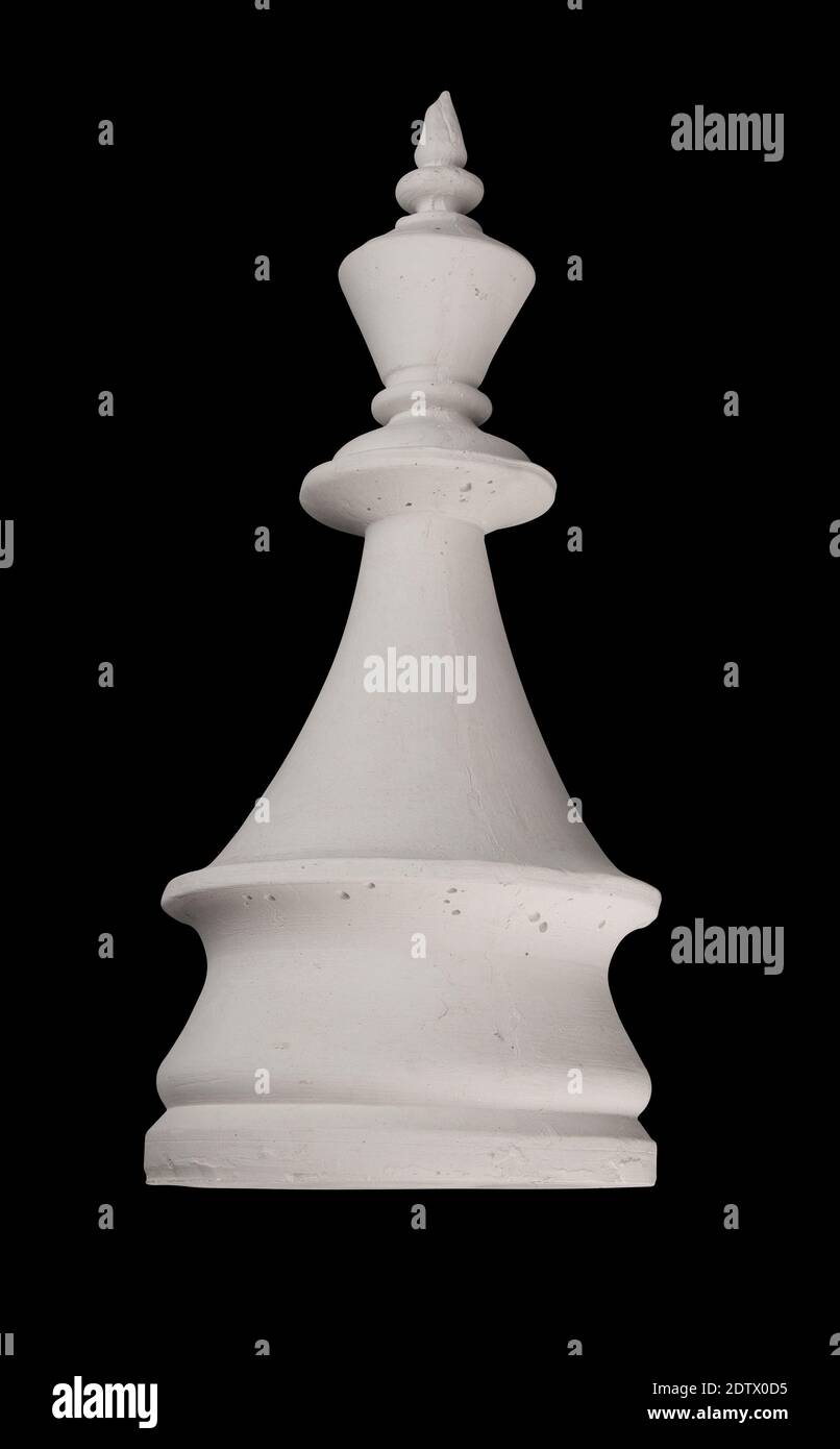 chess piece white plaster on a white background Stock Photo - Alamy
