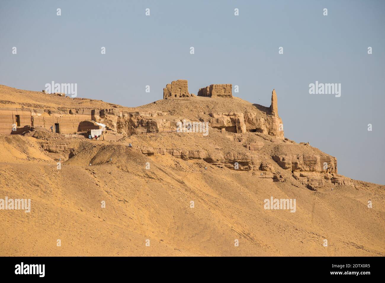 Egypt, Upper Egypt, Aswan, Tombs of the Nobles on the West Bank Stock ...