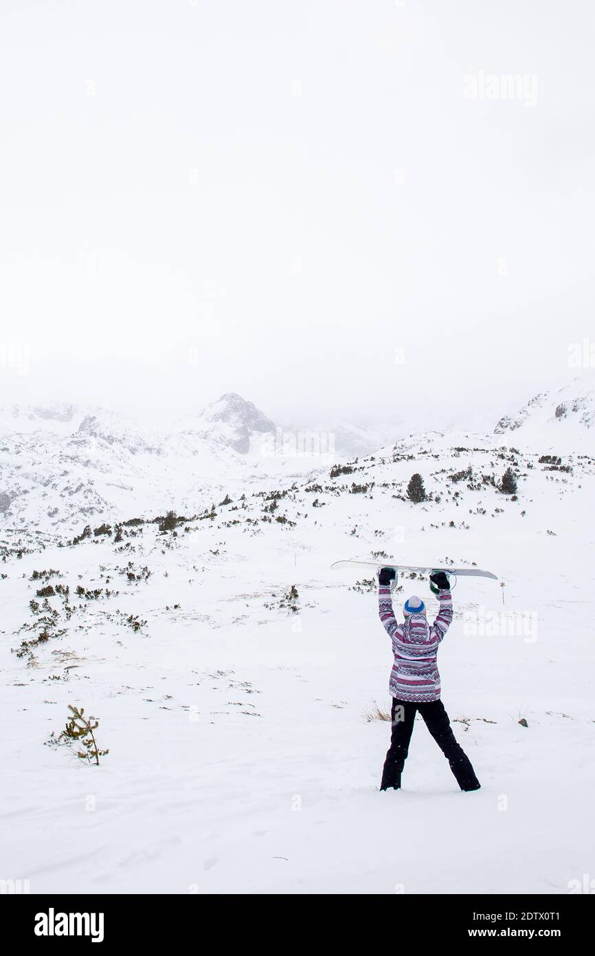 Woman enjoying the cool weather hi-res stock photography and images - Alamy