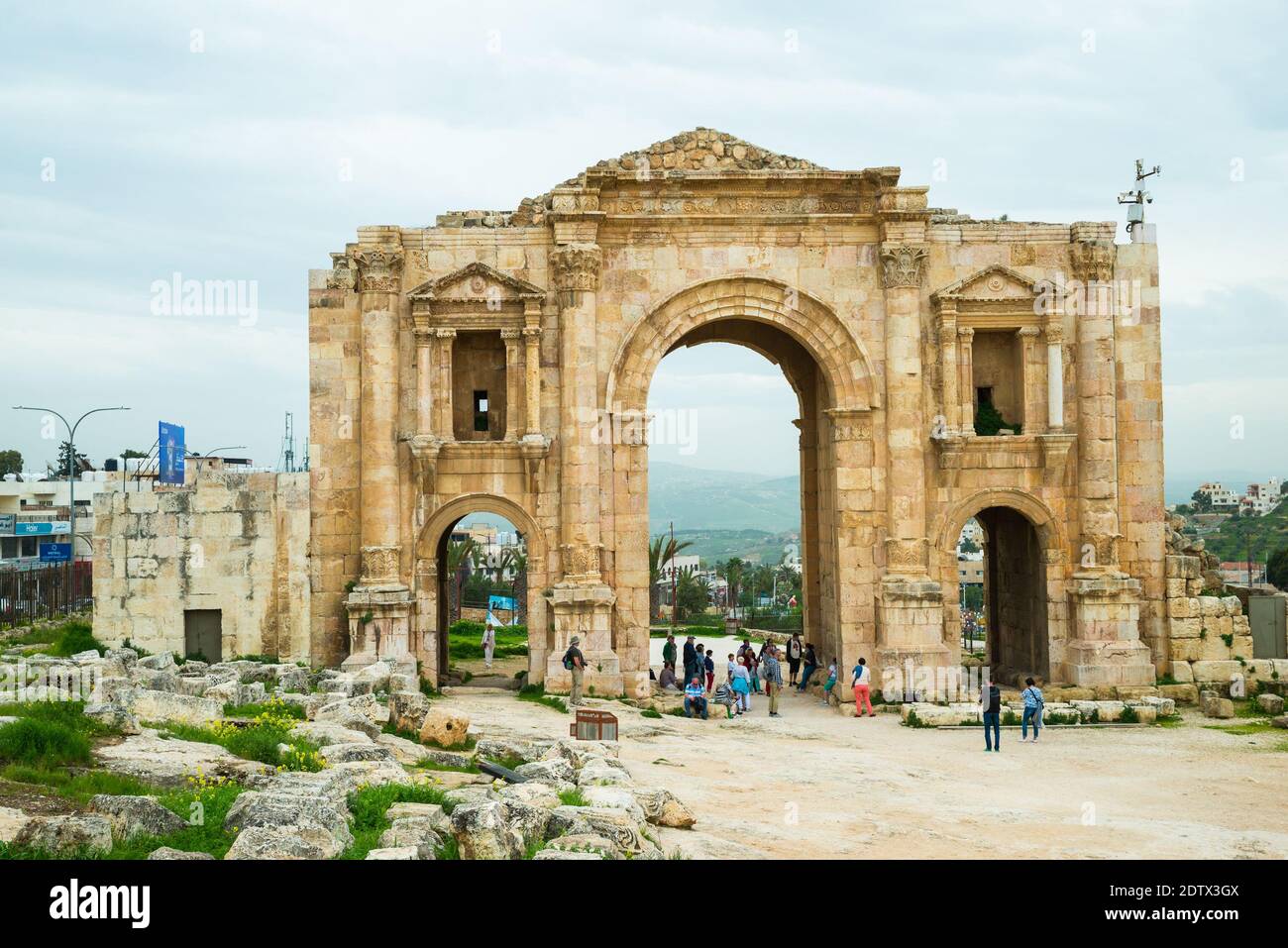 The Arch of Hadrian, Jerash, Jordan Stock Photo - Alamy