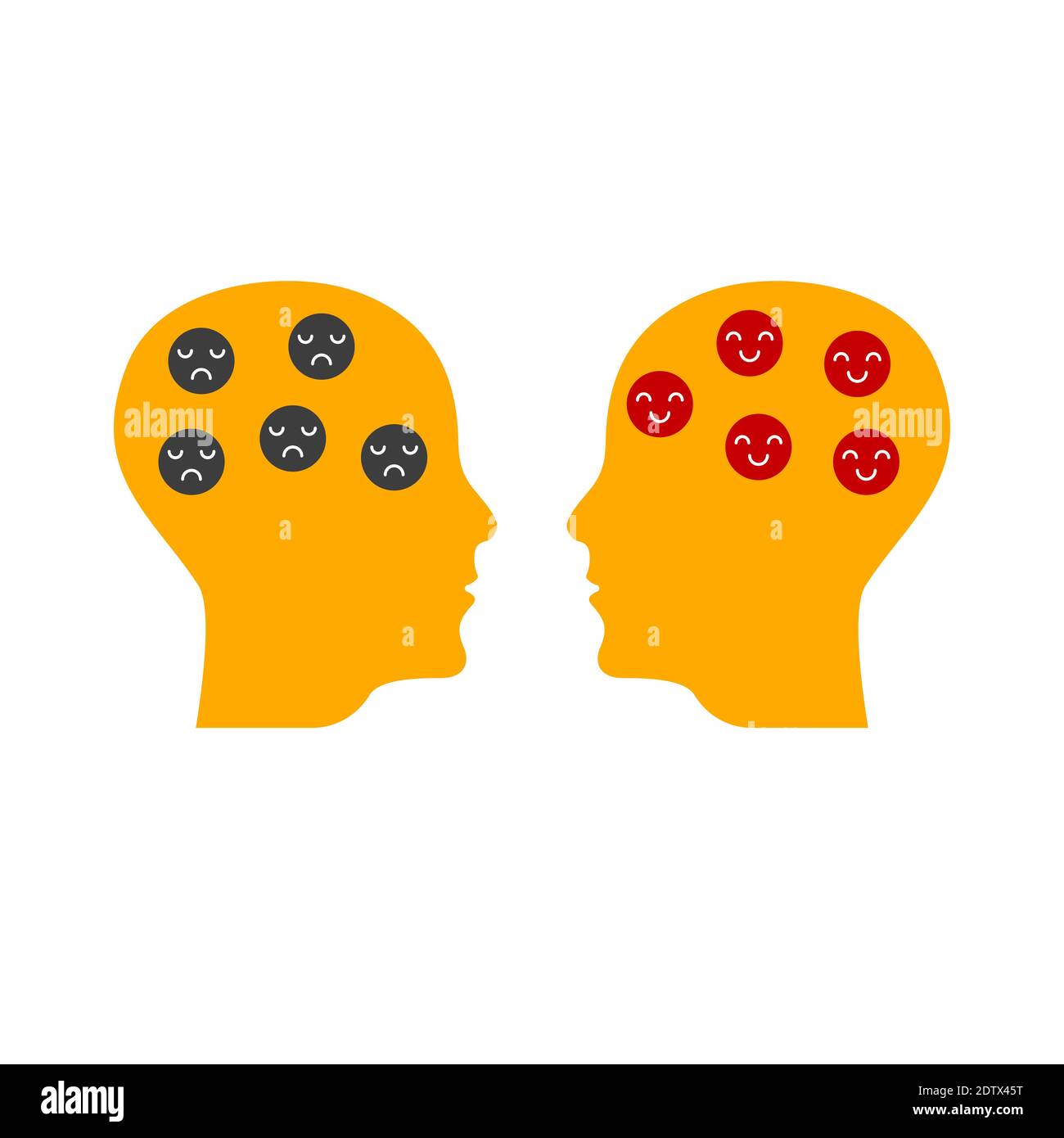 Happy and unhappy person Stock Vector Image & Art - Alamy
