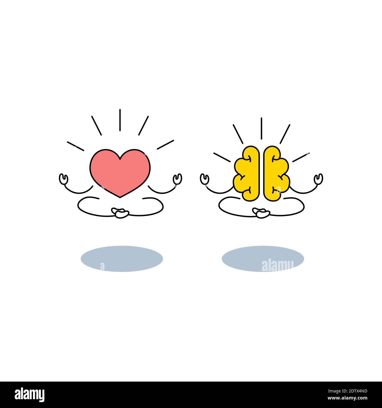 Mental health icon head heart hi-res stock photography and images - Alamy