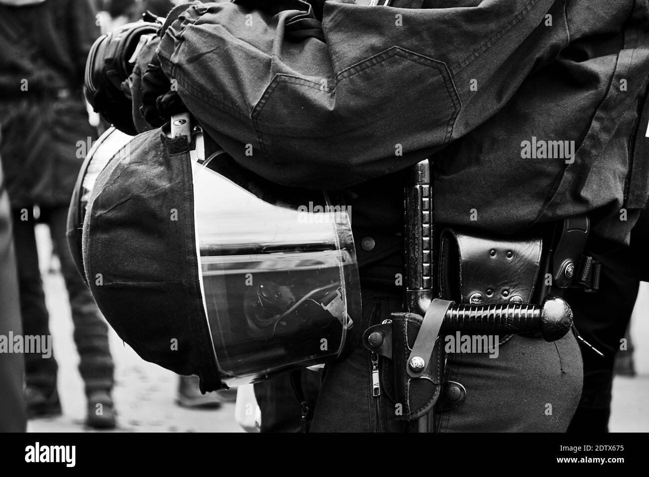 Close up officer in Black and White Stock Photos & Images - Alamy