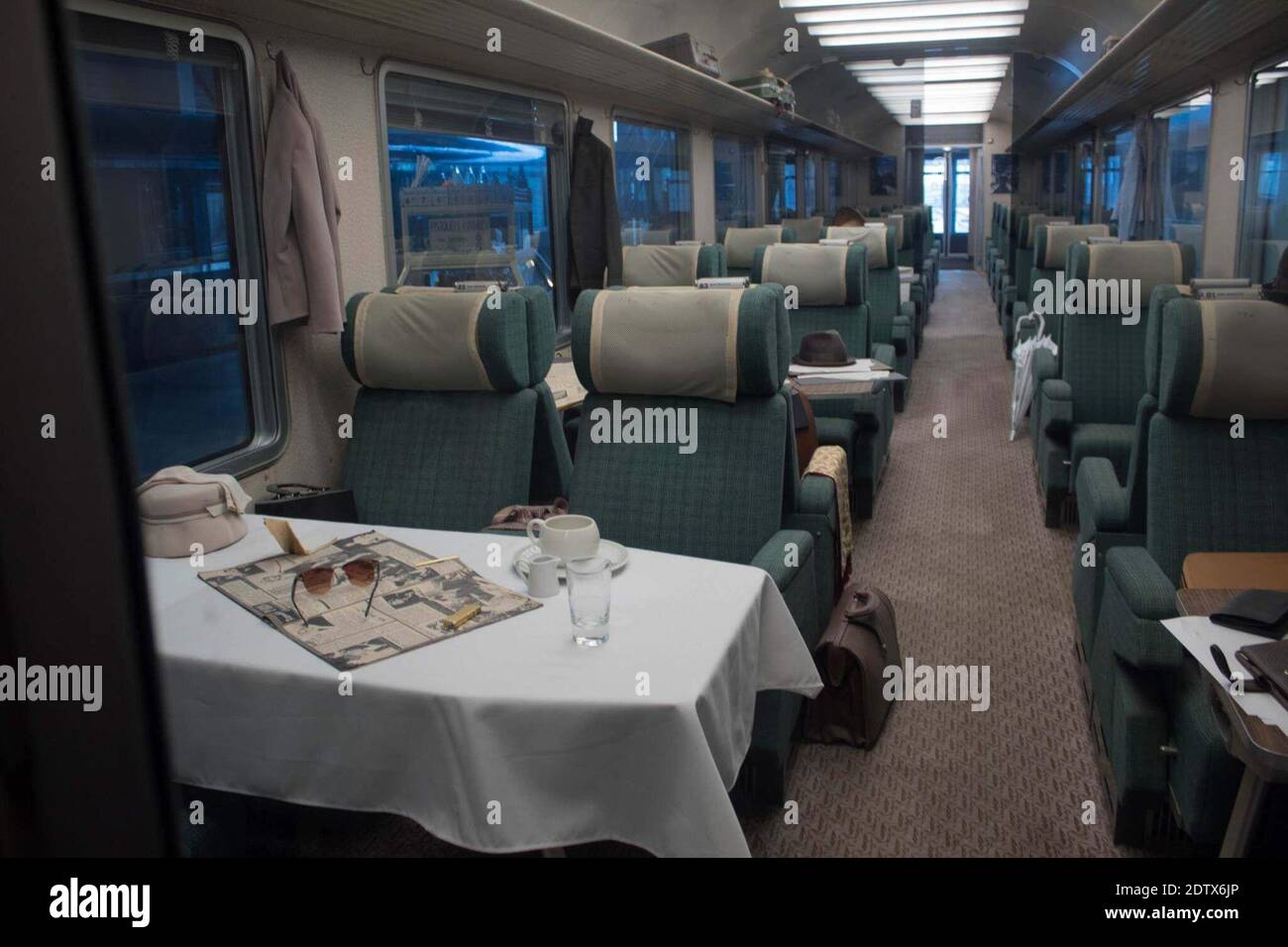 Train seats table hi-res stock photography and images - Alamy