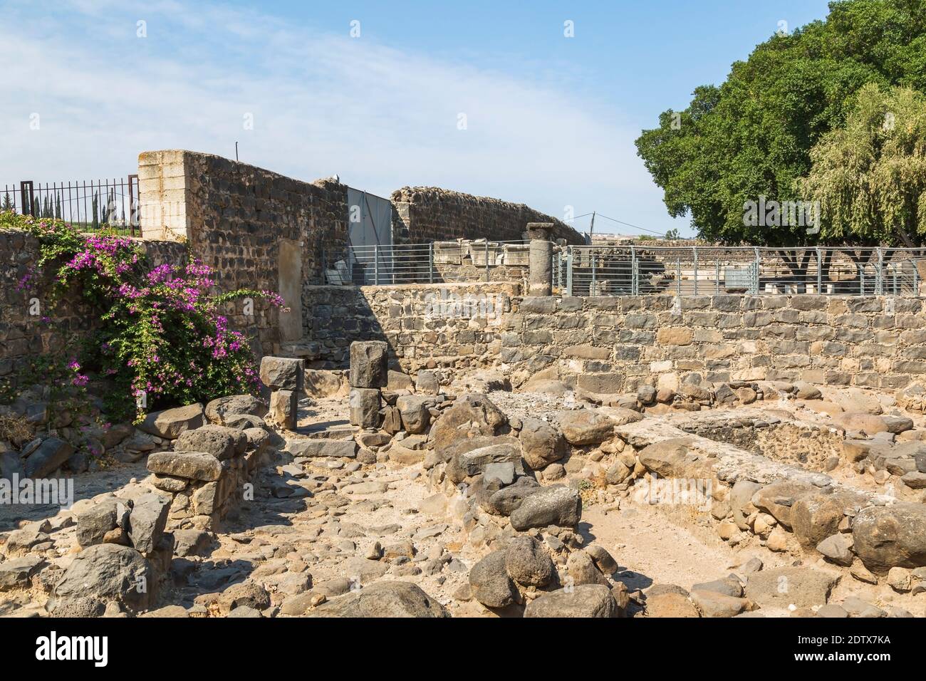 Ruins of ancient Capernaum, Sea of Galilee region, Israel Stock Photo ...