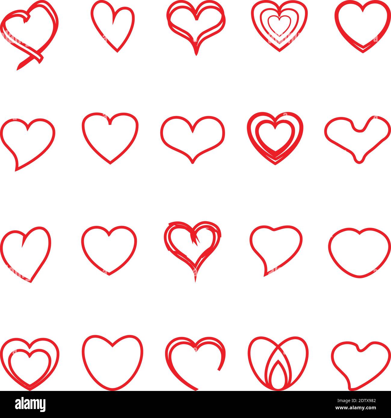 Heart, different hearts collection, logo Stock Vector Image & Art - Alamy