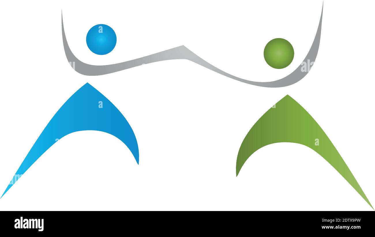 Two people, team, family, logo Stock Vector Image & Art - Alamy