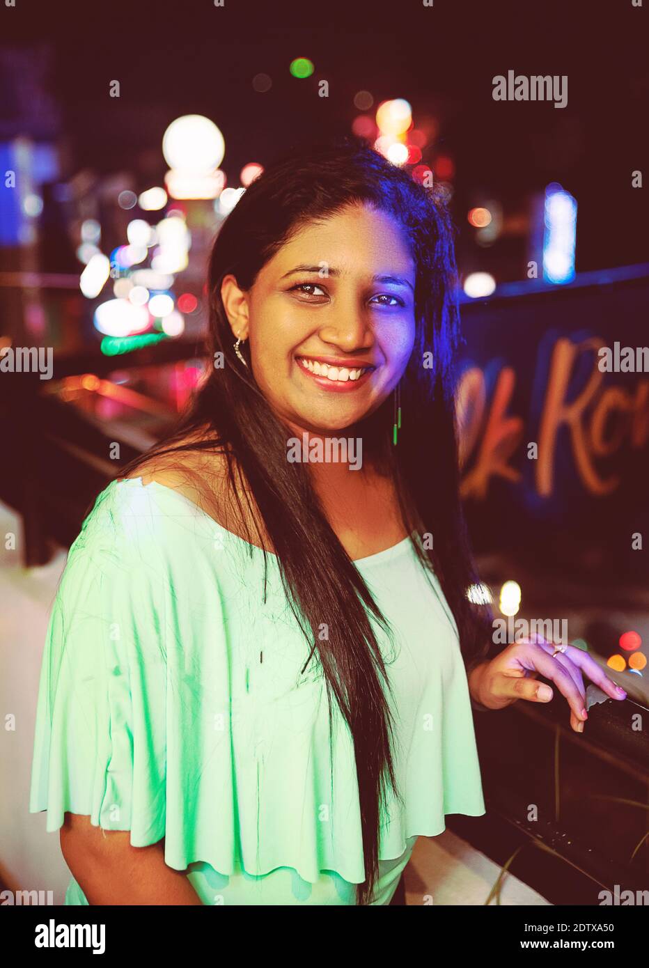 Night light girl Stock Photo - Alamy