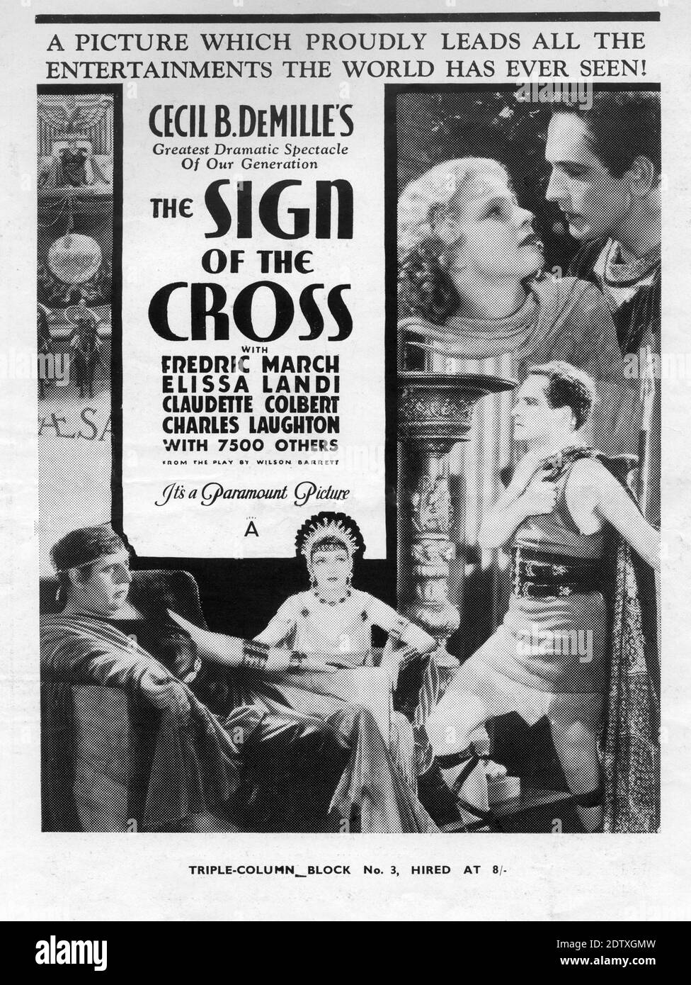 CHARLES LAUGHTON CLAUDETTE COLBERT FREDRIC MARCH and ELISSA LANDI in ...