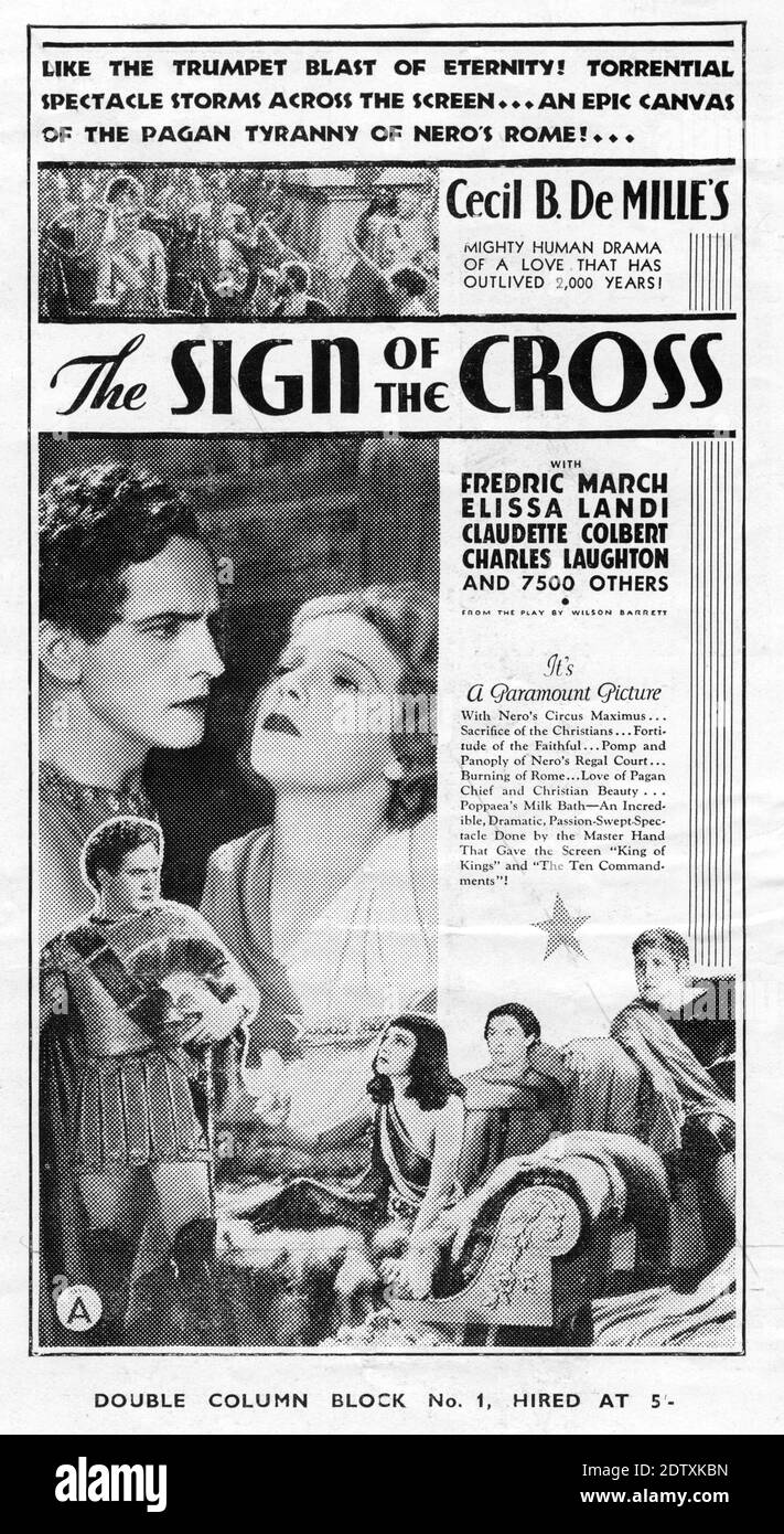 FREDRIC MARCH ELISSA LANDI CLAUDETTE COLBERT and CHARLES LAUGHTON in ...