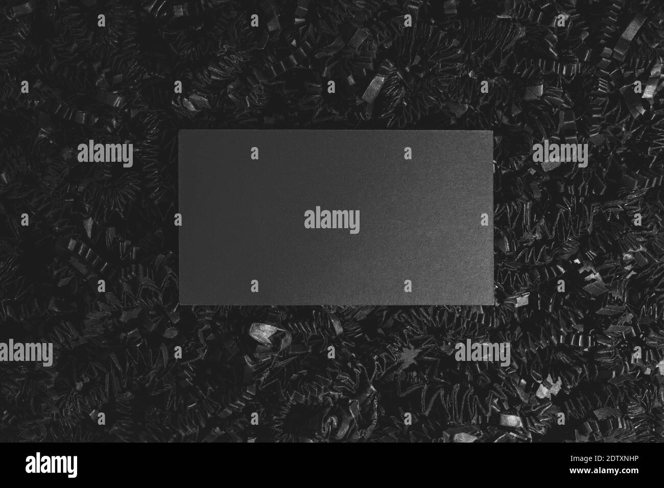 Business concept. Black business card templates with copy space placed ...