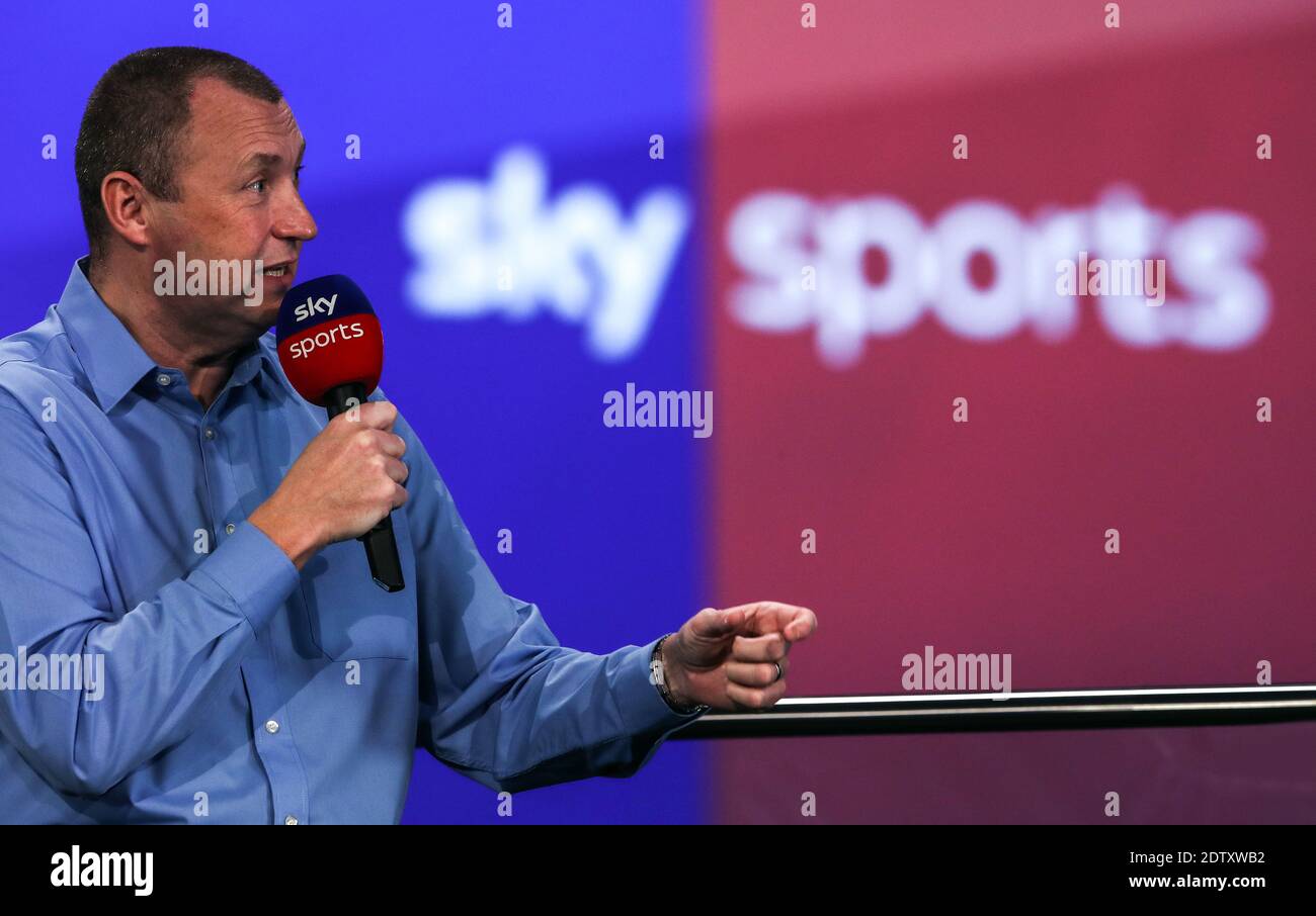 Sky Sports presenter Wayne Mardle during day eight of the William Hill ...