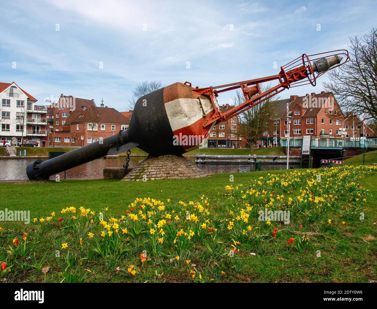 Emden, Germany - April 4, 2018: buildings, historical and artistic ...