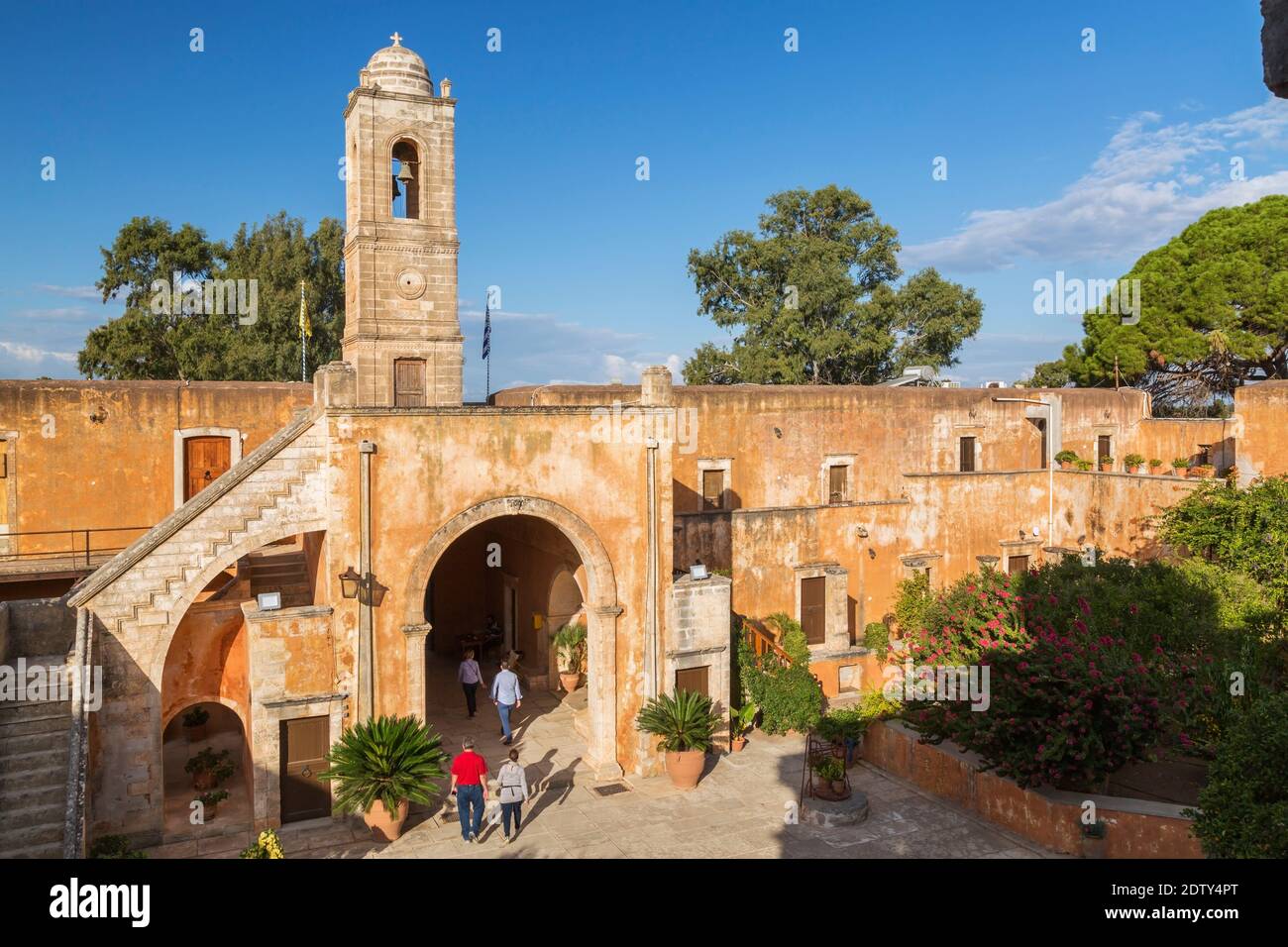Inner courtyard and bell tower at Holy Trinity (Agia Triada) Monastery ... Inner courtyard and bell tower at Holy Trinity (Agia Triada) Monastery ...