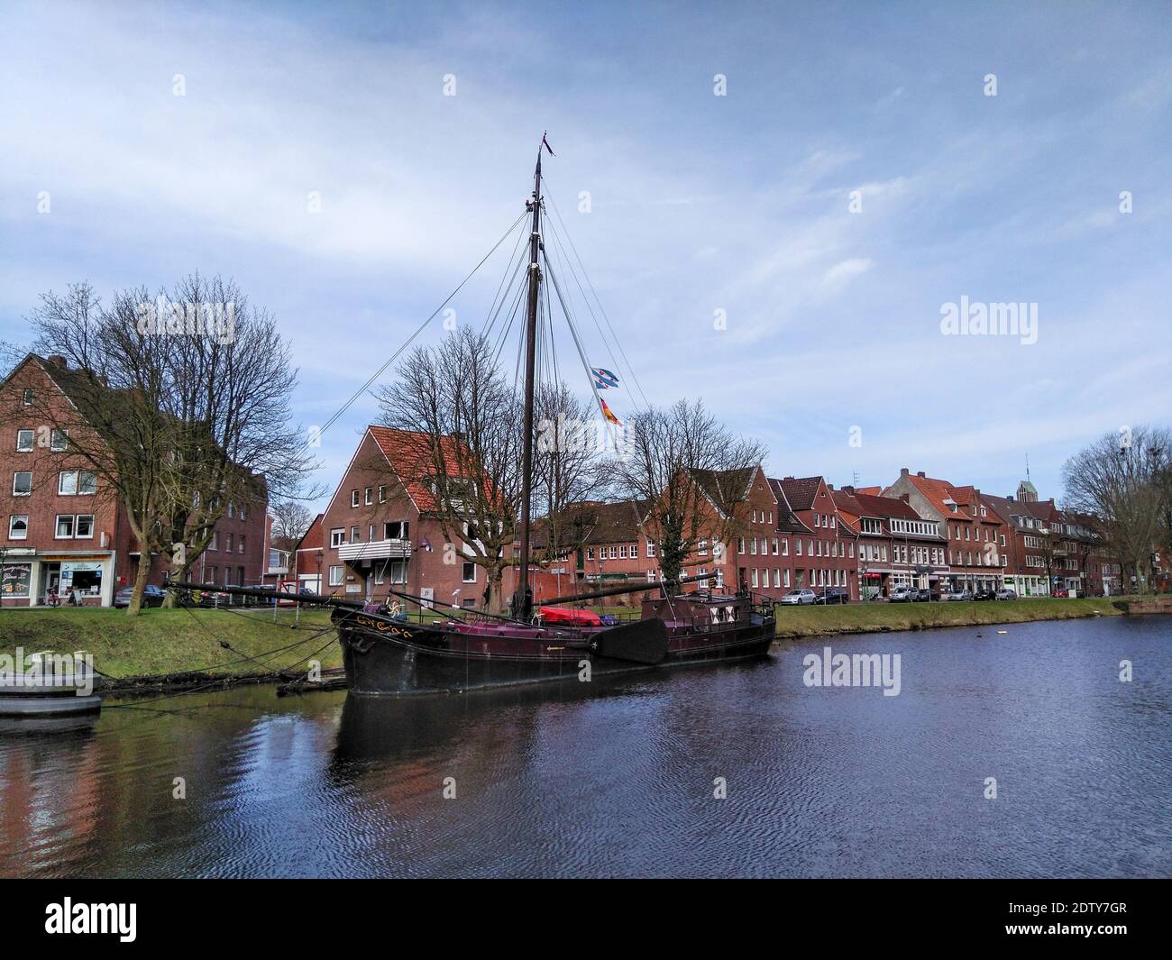Emden, Germany - April 4, 2018: buildings, historical and artistic ...