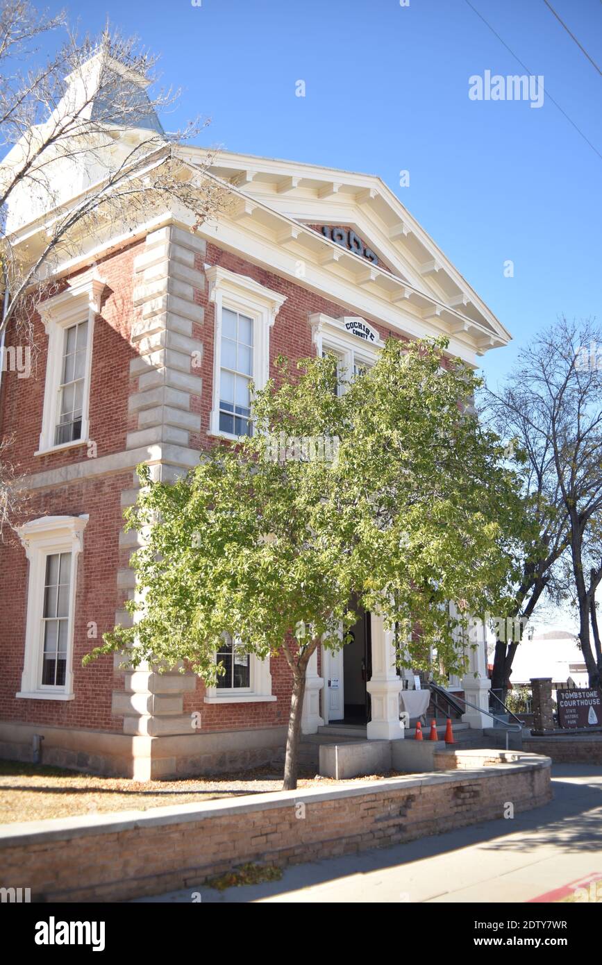 Tombstone, AZ. U.S.A. 12/15/2020. Cochise County courthouse 1882. Now ...