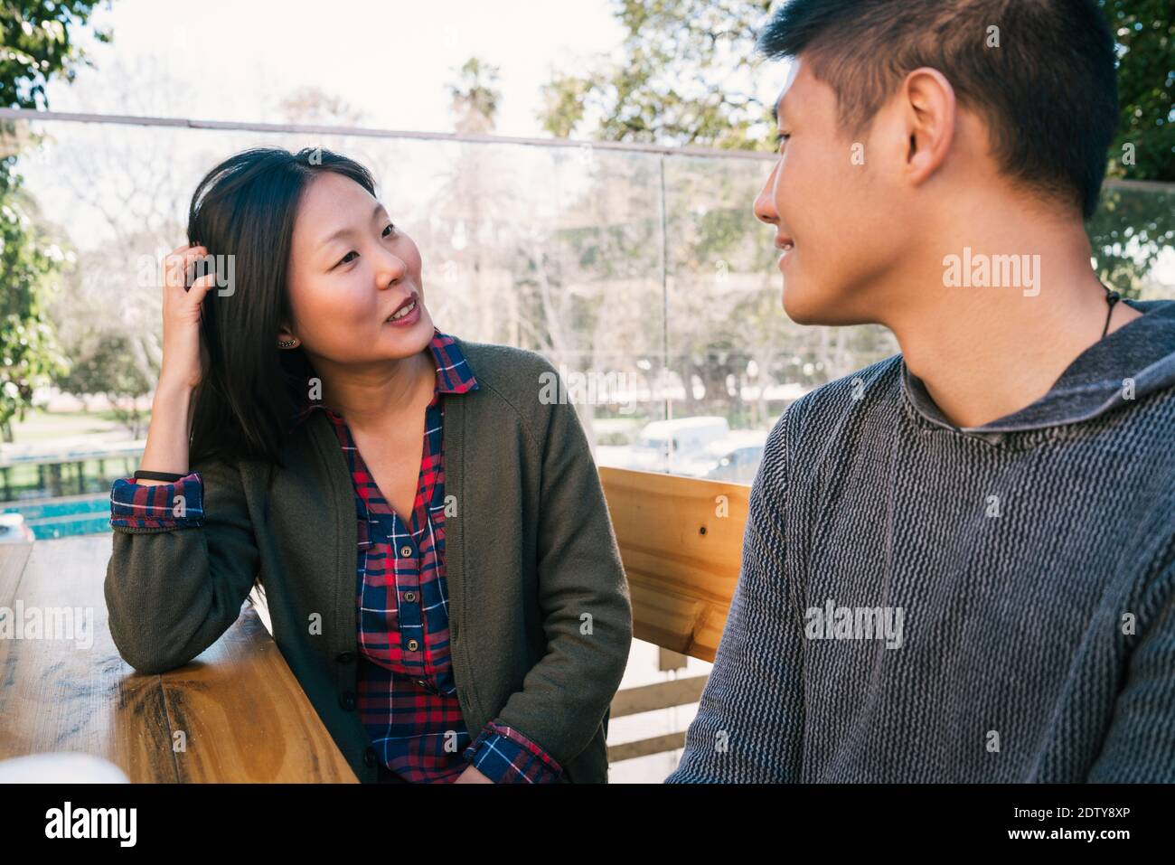 Asian couple spending good time together Stock Photo - Alamy