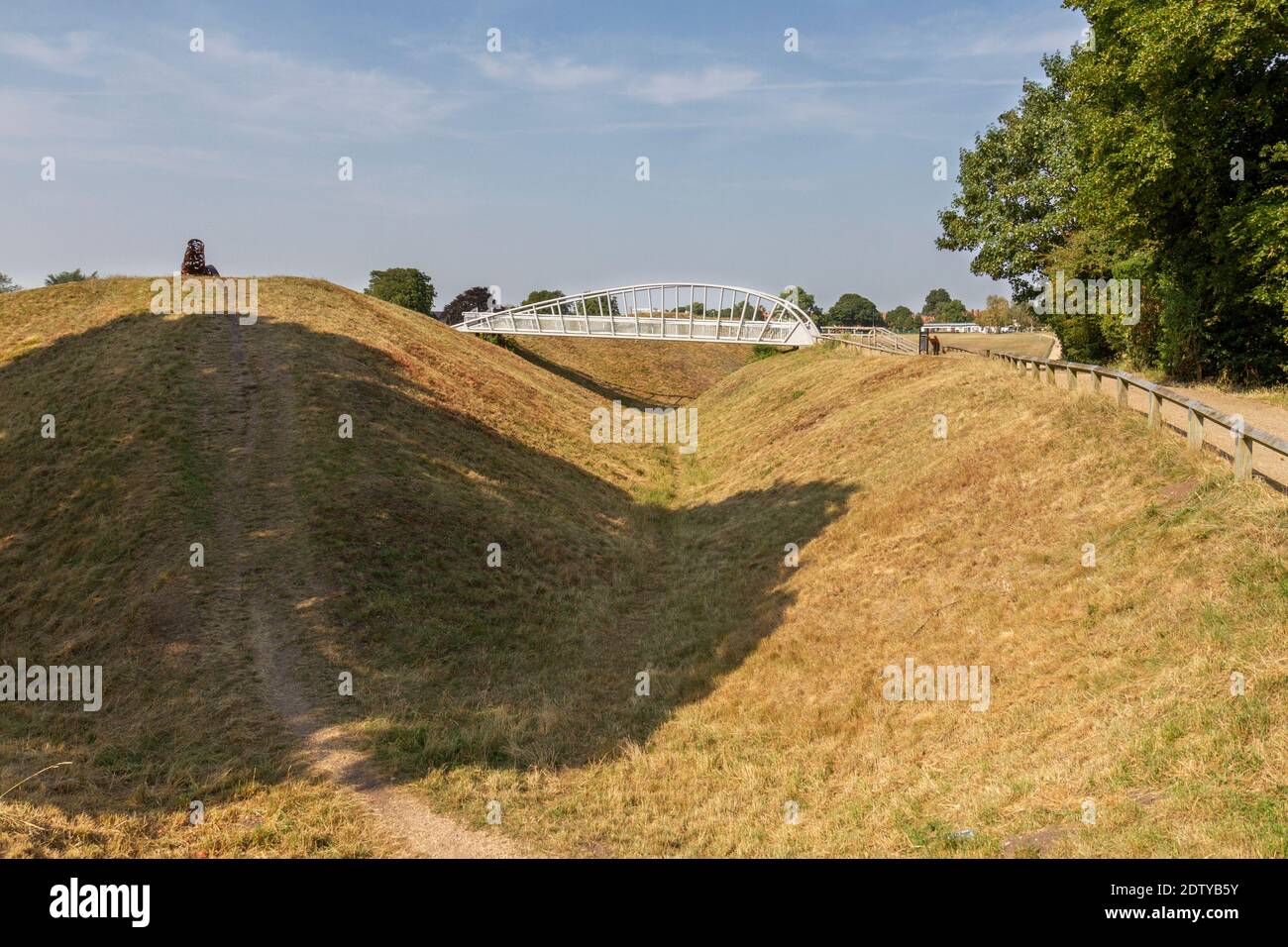 The bridge over the moat around the Queens Sconce, English Civil War ...