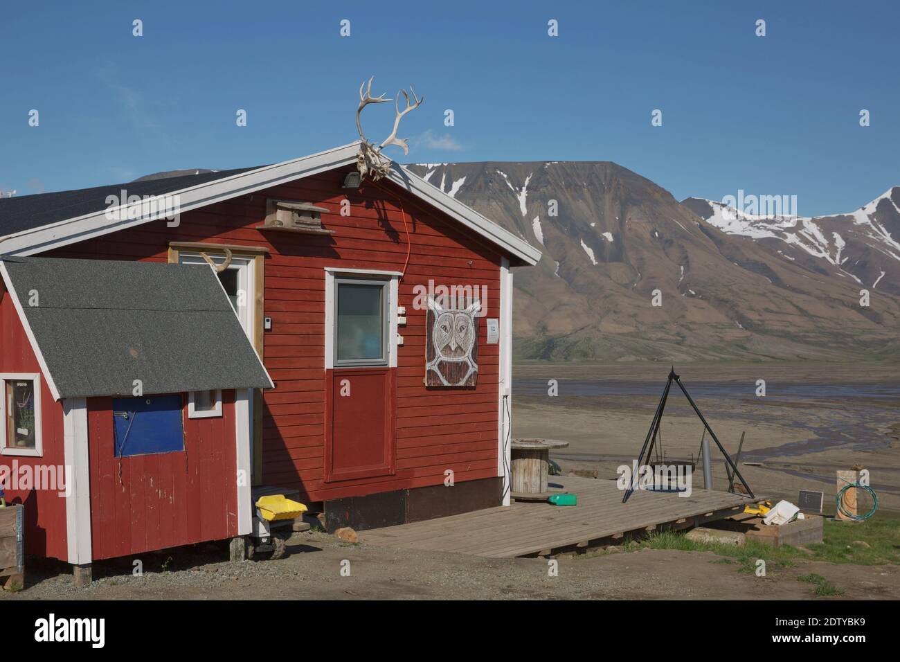 Longyearbyen, Svalbard, Norway - July 22, 2017: Traditional colorful ...