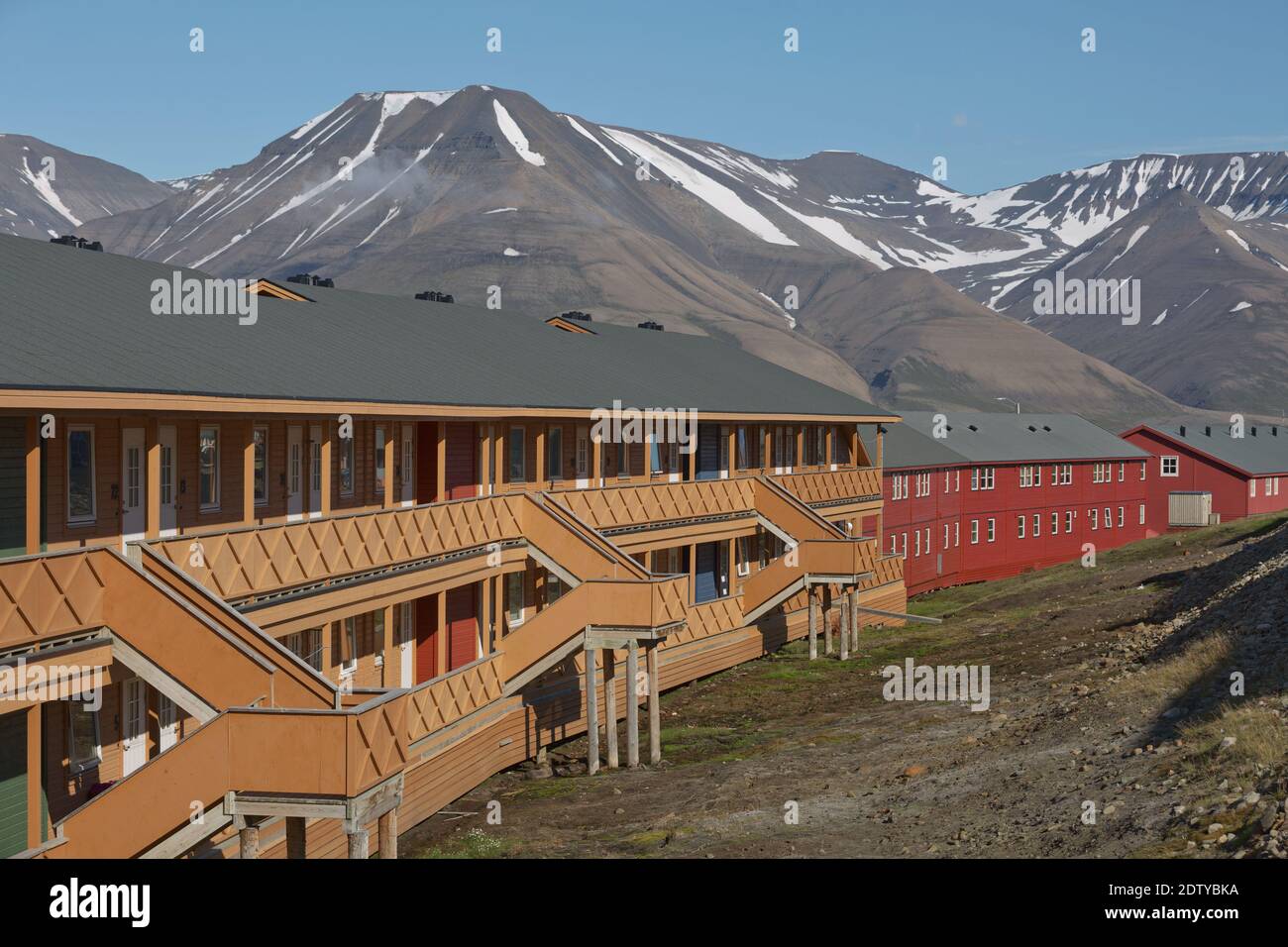 Longyearbyen, Svalbard, Norway - July 22, 2017: Traditional colorful ...