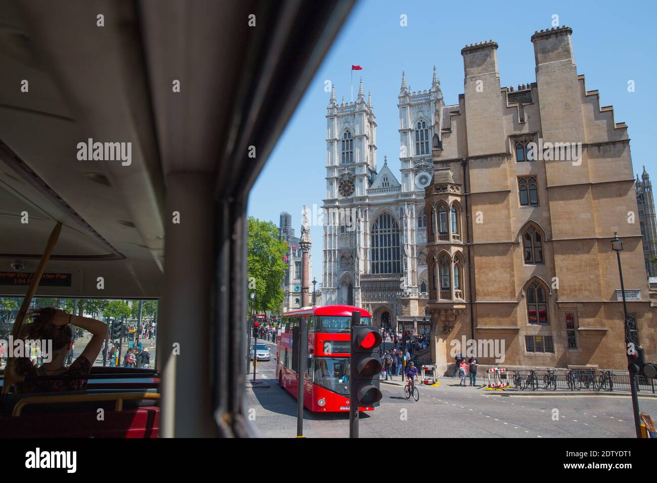 Double decker bus window interior hi-res stock photography and images ...